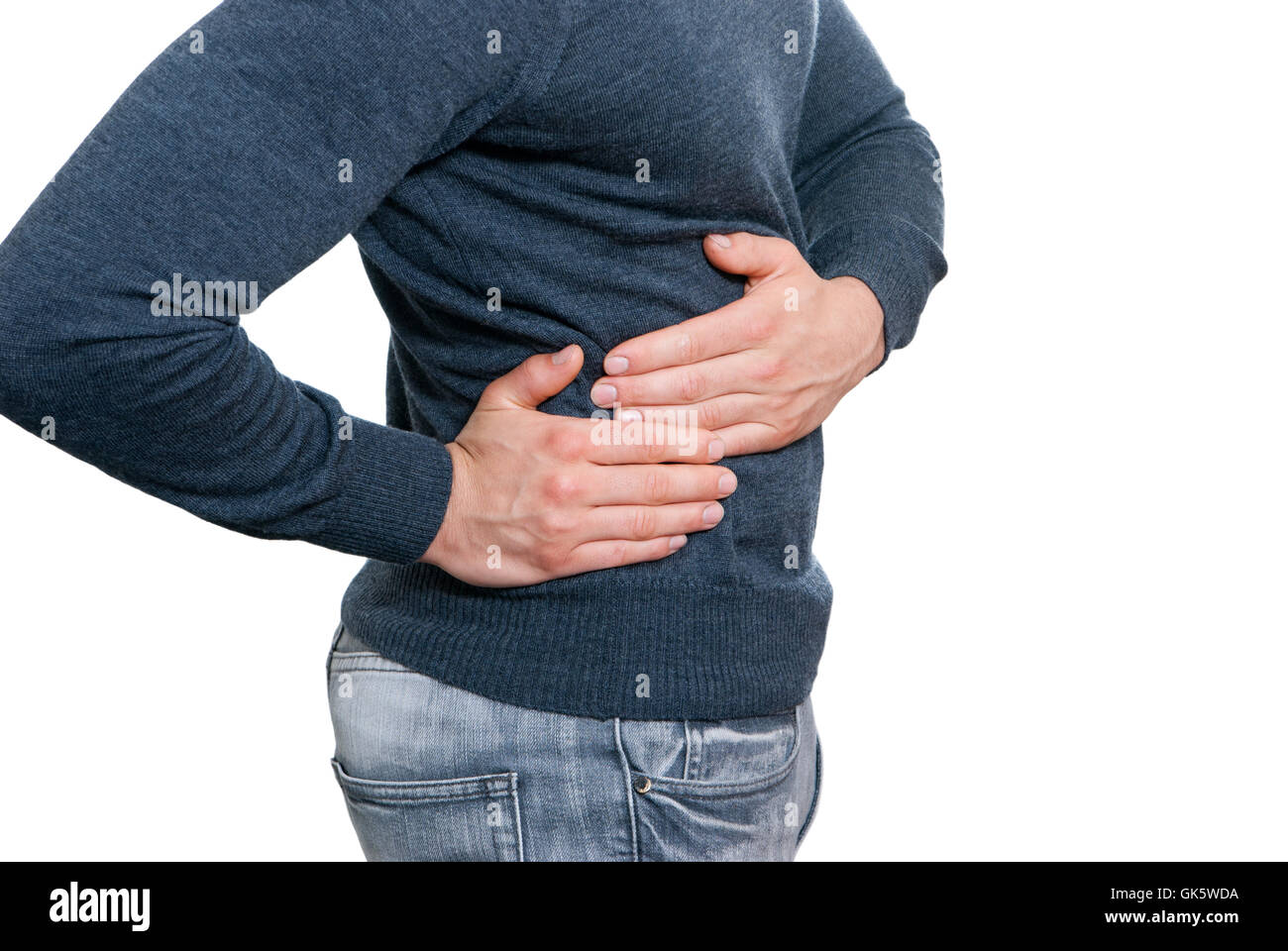abdomen with side stitches Stock Photo - Alamy