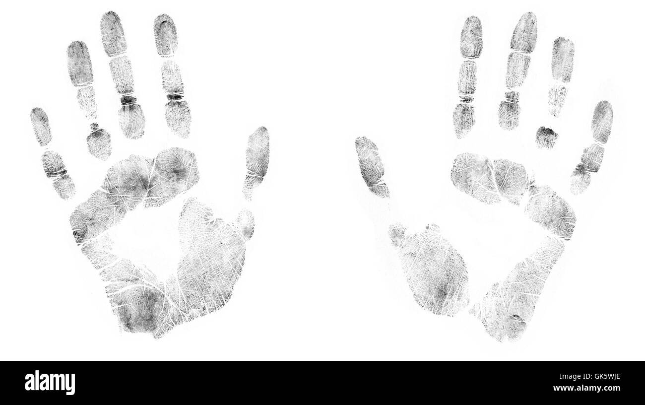 Print of human hands Stock Photo - Alamy
