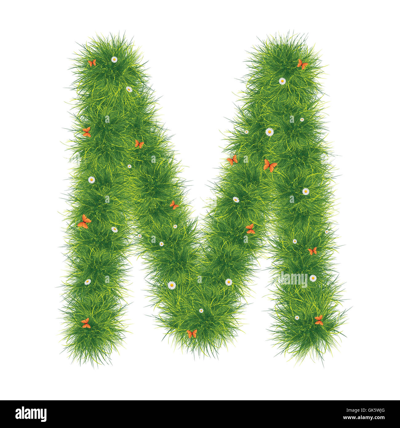 Grass Alphabet A-Z Stock Photo - Alamy