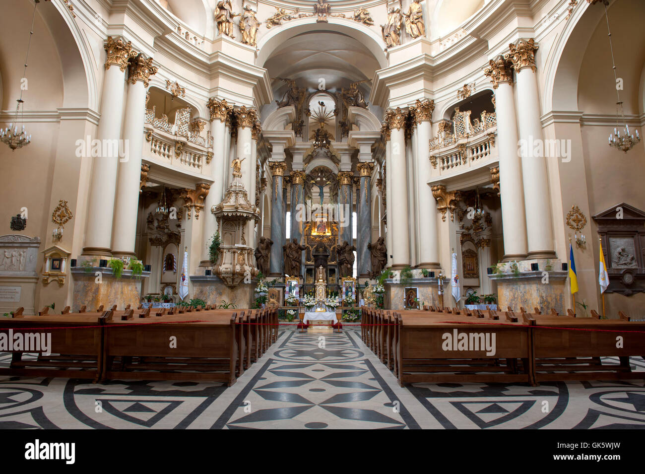 Interior of ancient church Stock Photo - Alamy
