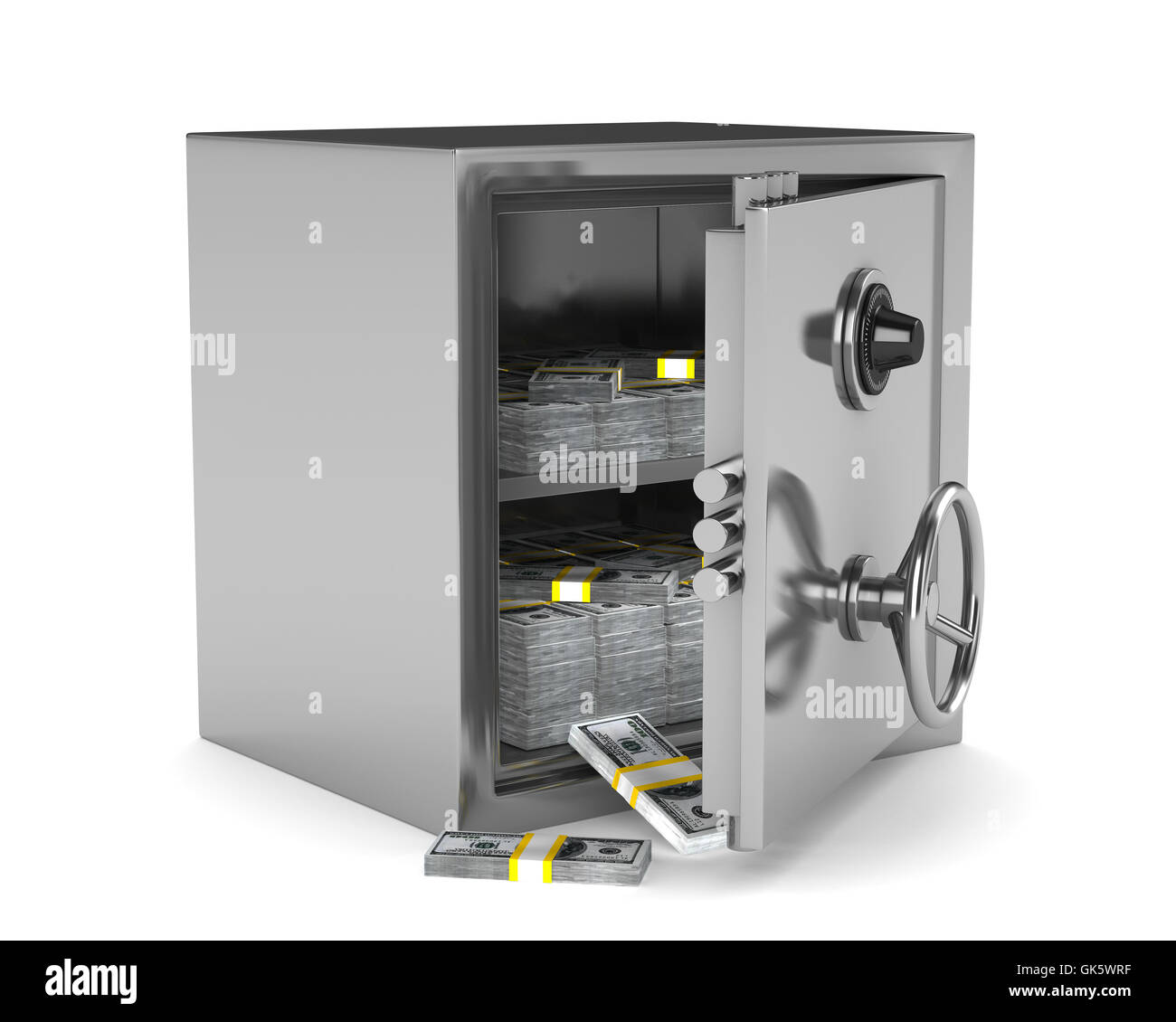 Safe on white background. Isolated 3D image Stock Photo - Alamy