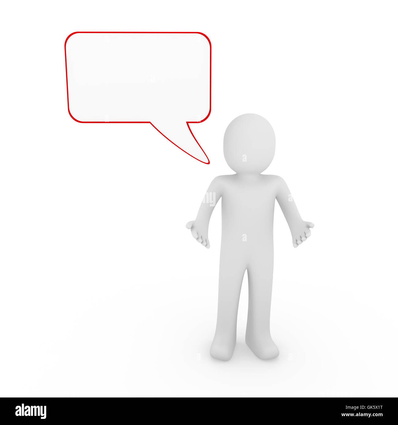 3d human man speak Stock Photo - Alamy