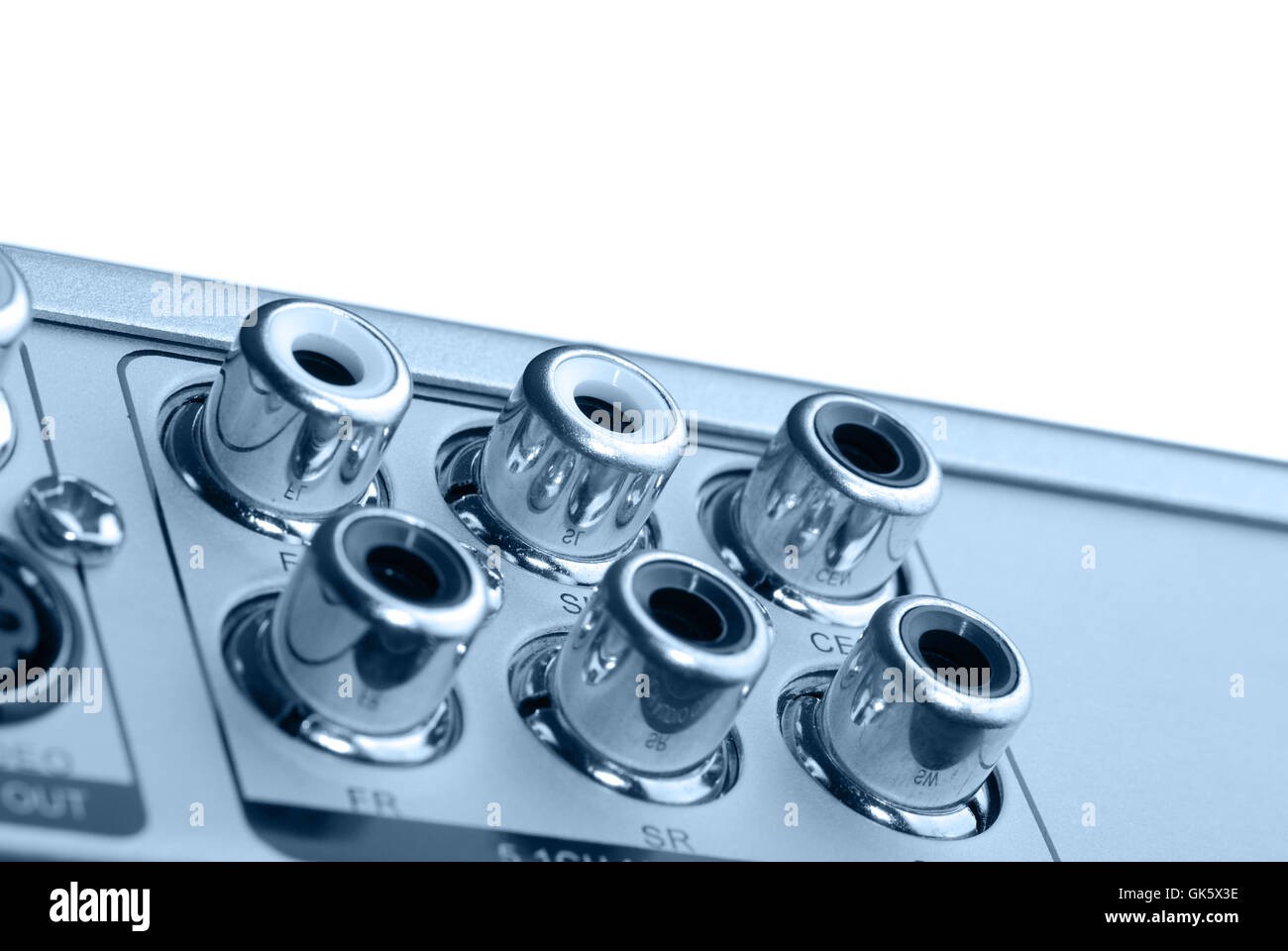 The panel of inputs blue color Stock Photo - Alamy