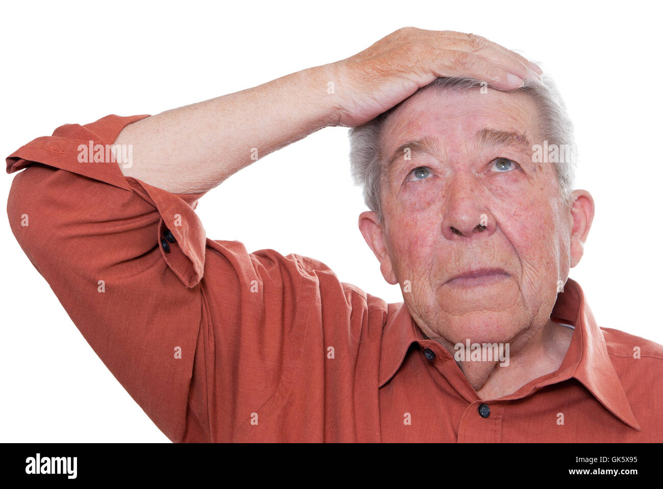 Alzheimer disease note man memory senior man hi-res stock photography ...