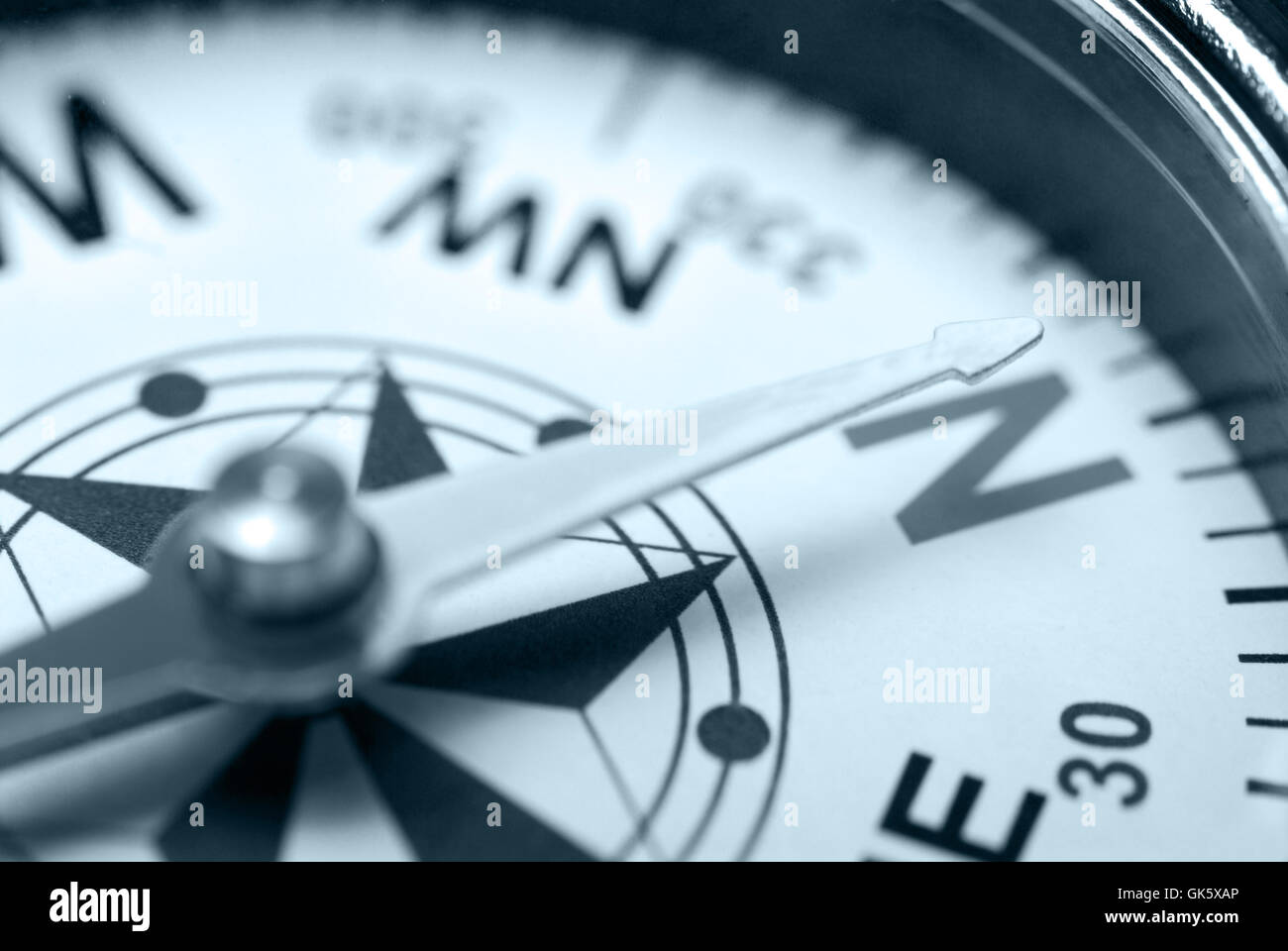 Compass blue color Stock Photo - Alamy