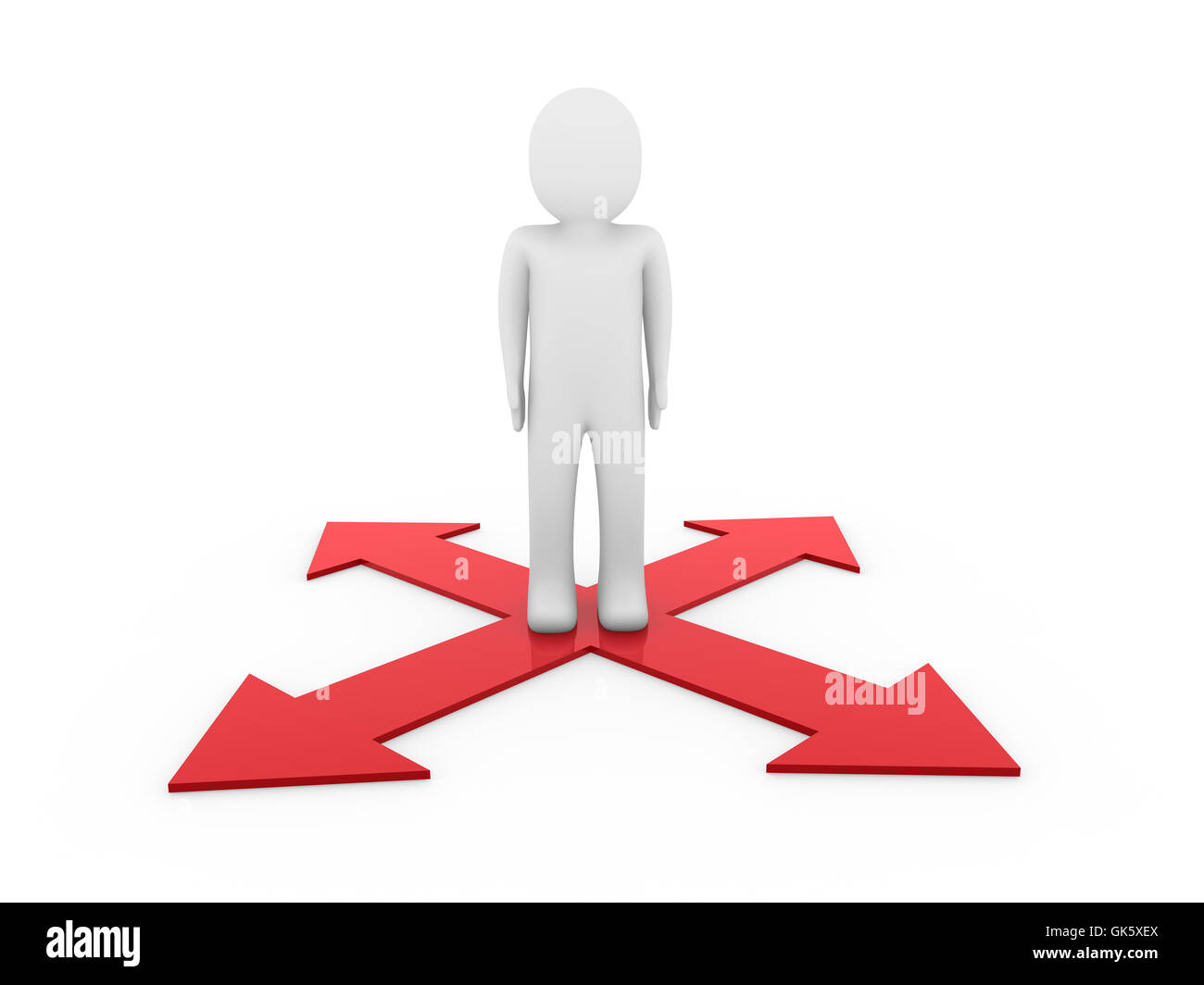 3d human red arrow growth Cut Out Stock Images & Pictures - Alamy