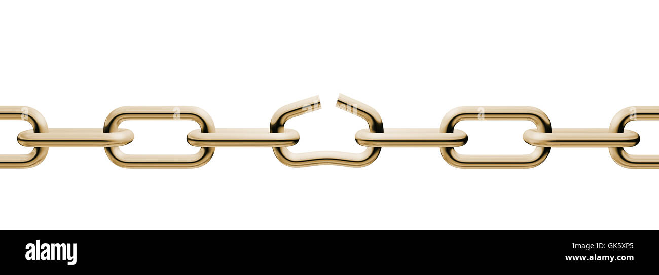 Gold unlink chain Stock Photo - Alamy