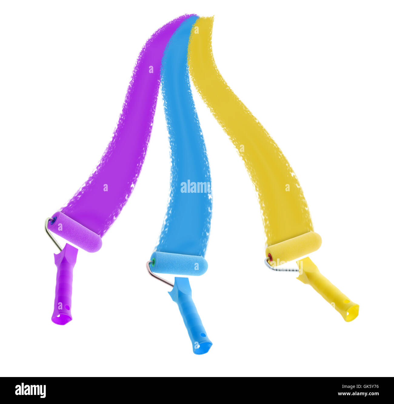 brush - roll with color paint Stock Photo - Alamy