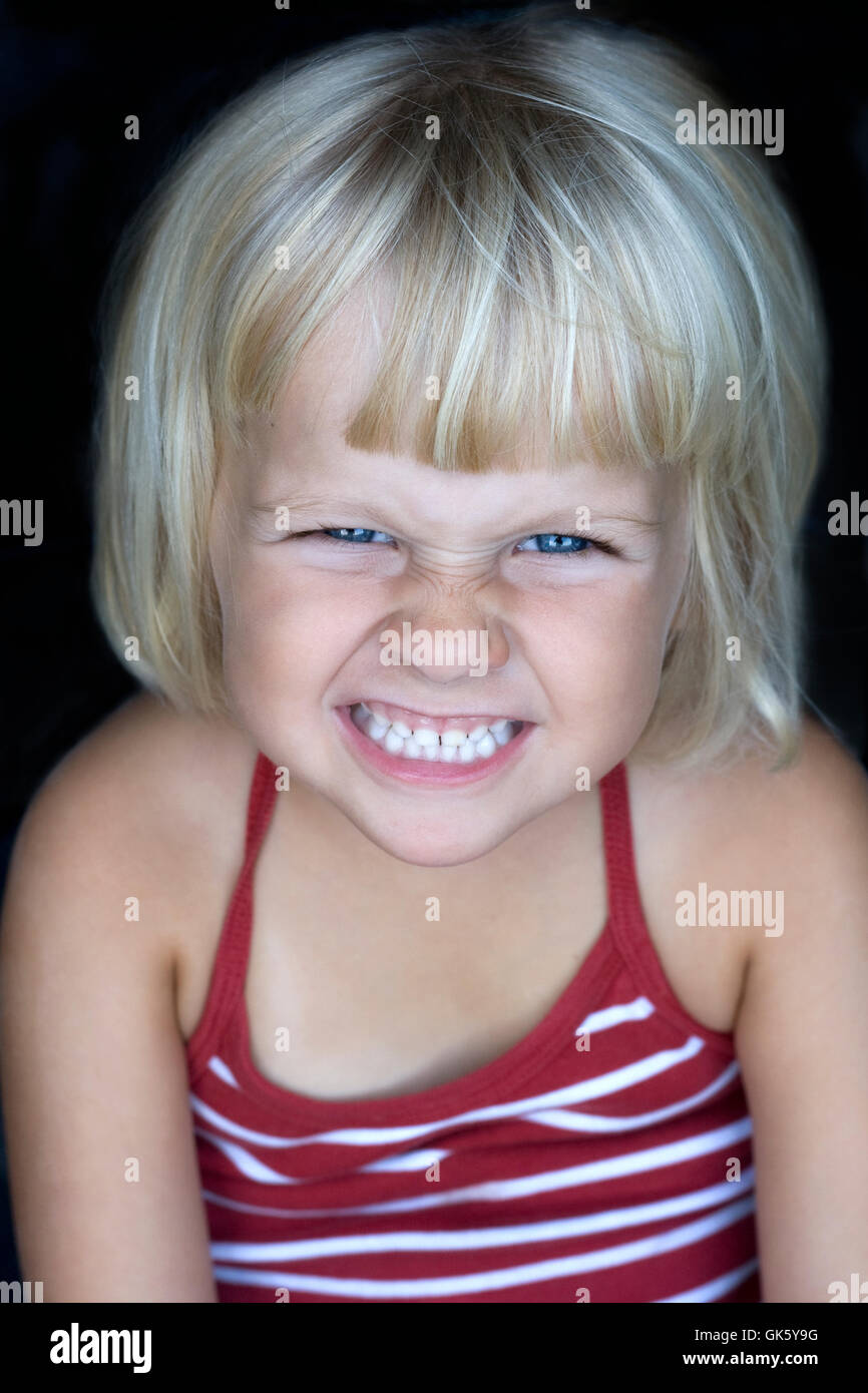 Angry little girl Stock Photo - Alamy