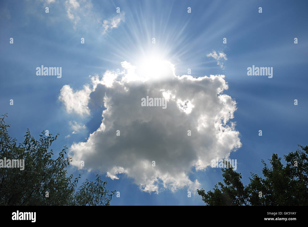 sun beams and cloud Stock Photo - Alamy