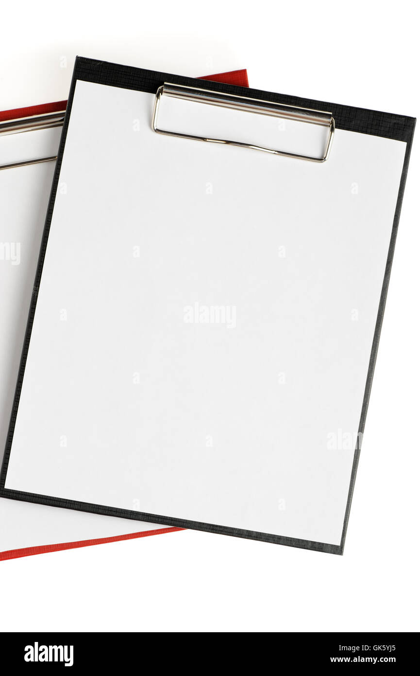 two folder for papers with empty blank Stock Photo - Alamy