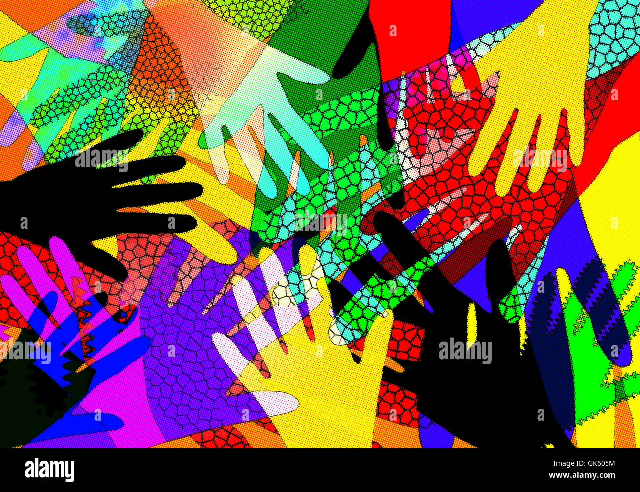 hand hands comic Stock Photo - Alamy