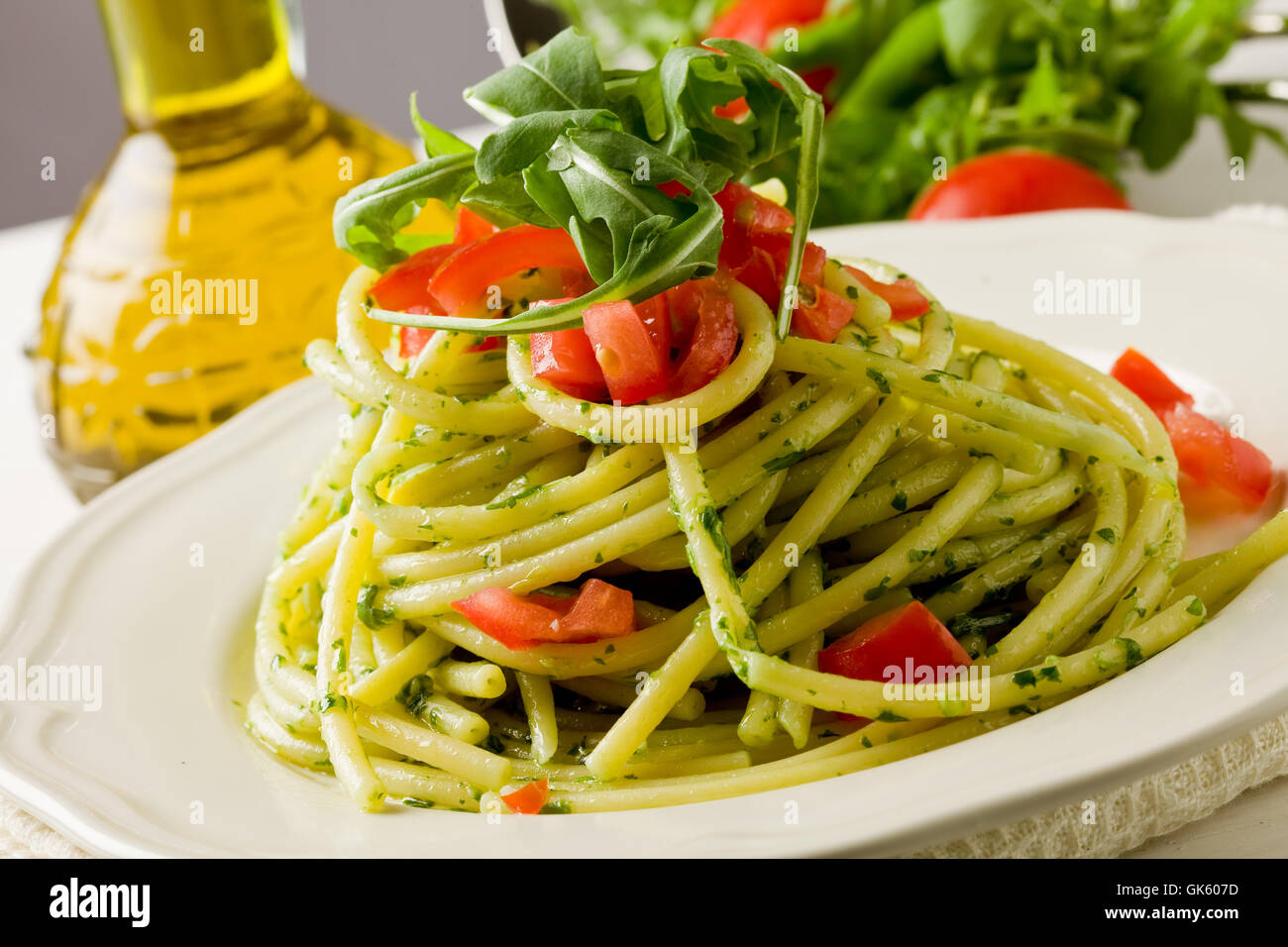 leaf leaves spaghetti Stock Photo - Alamy