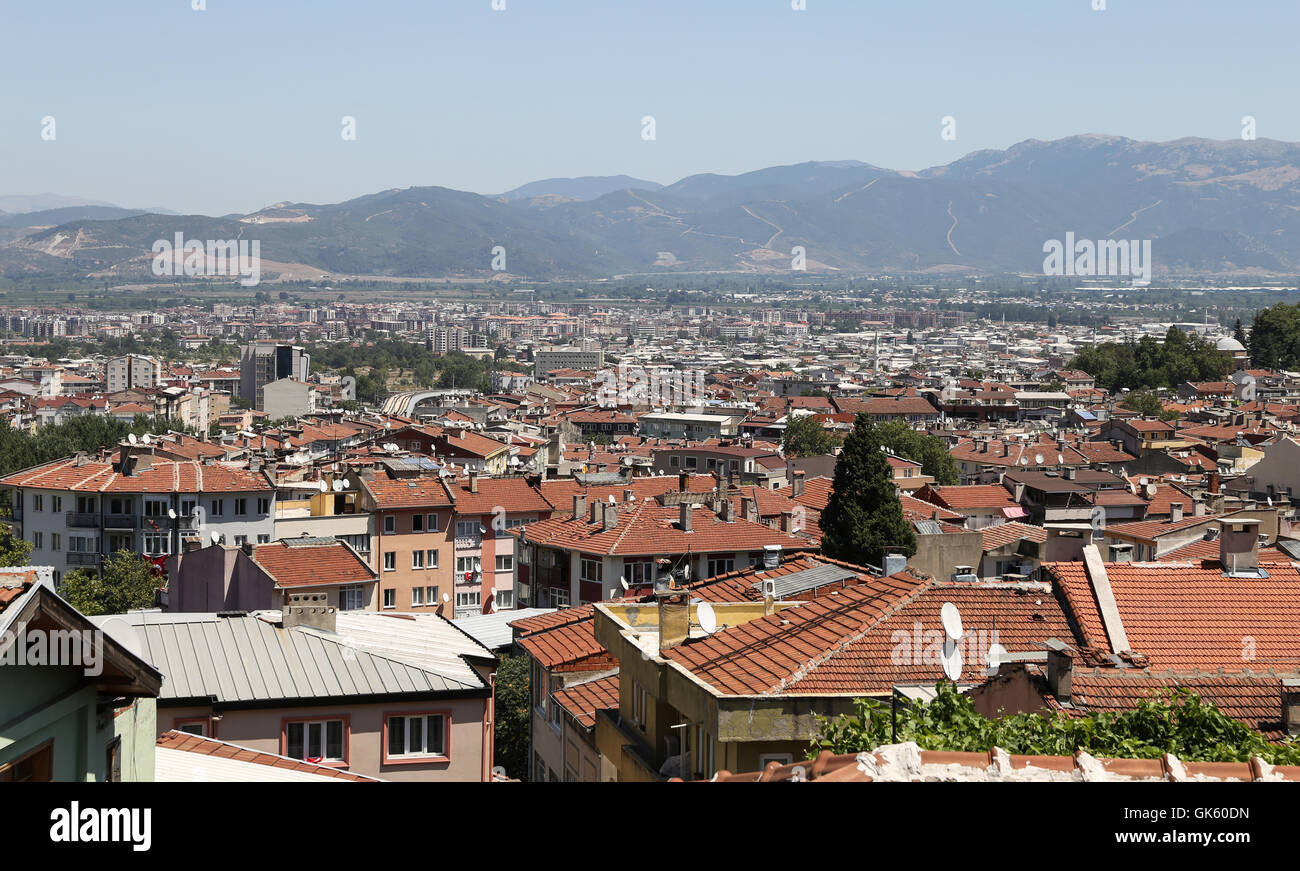 General view of Bursa city in Turkey Stock Photo - Alamy