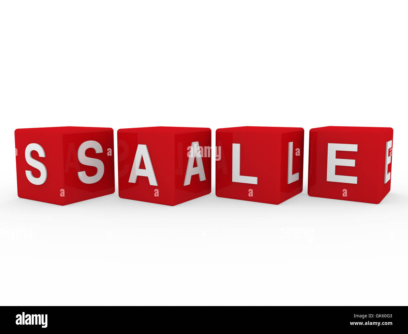 3d red sale cube Stock Photo - Alamy