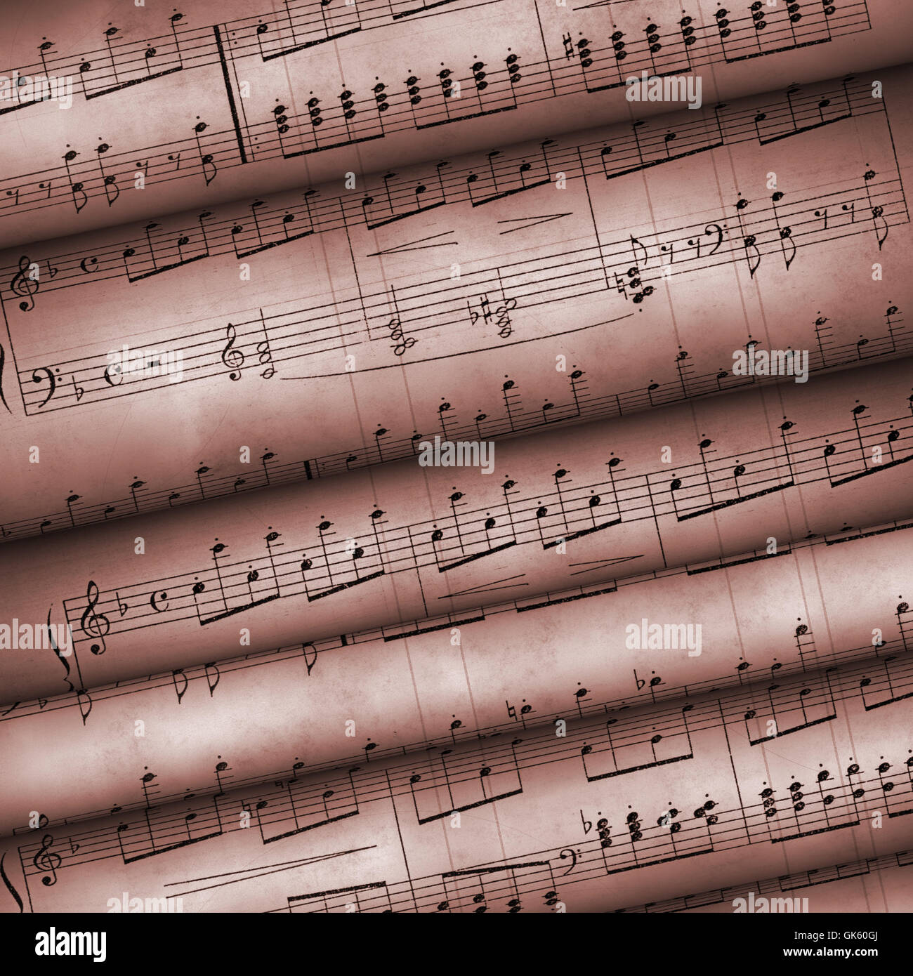 roll old musical notes Stock Photo - Alamy