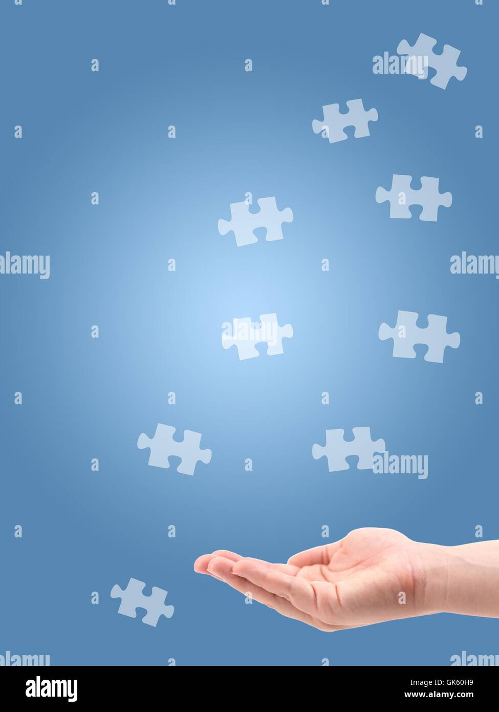 Background falling puzzle pieces hi-res stock photography and images ...