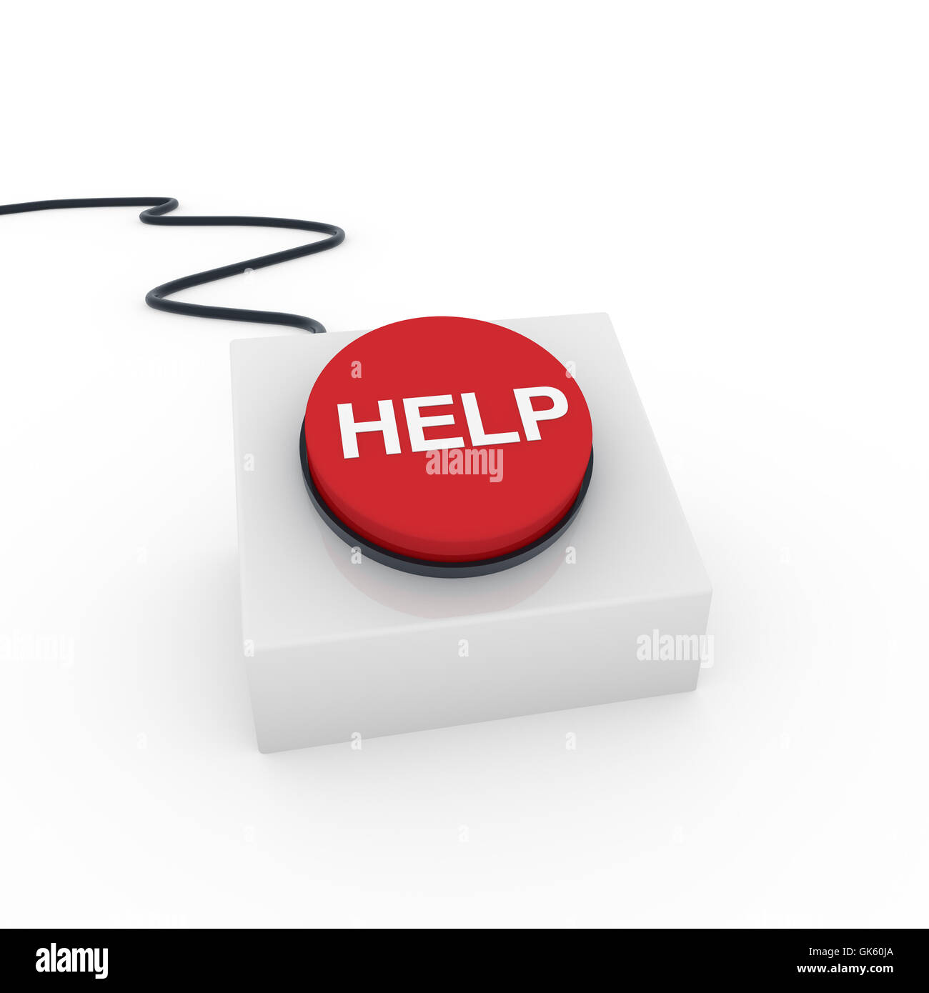 3d button help Stock Photo - Alamy