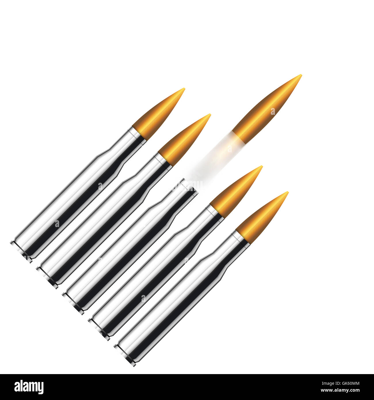 shot bullets with smoke Stock Photo - Alamy