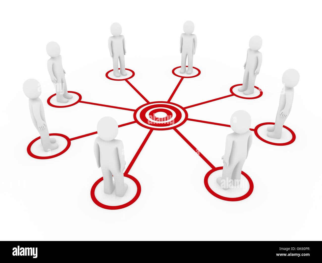 3d men connection Stock Photo - Alamy