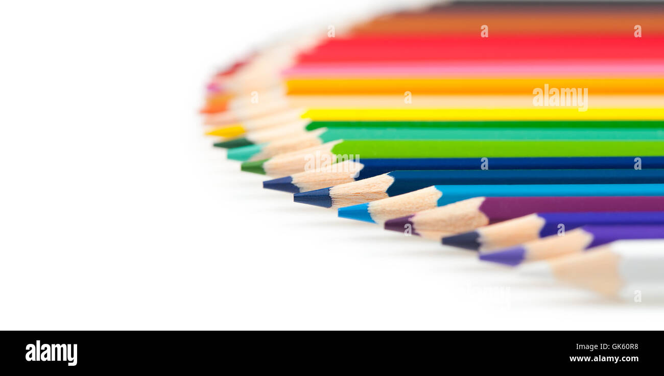 Set of color pencils Stock Photo - Alamy