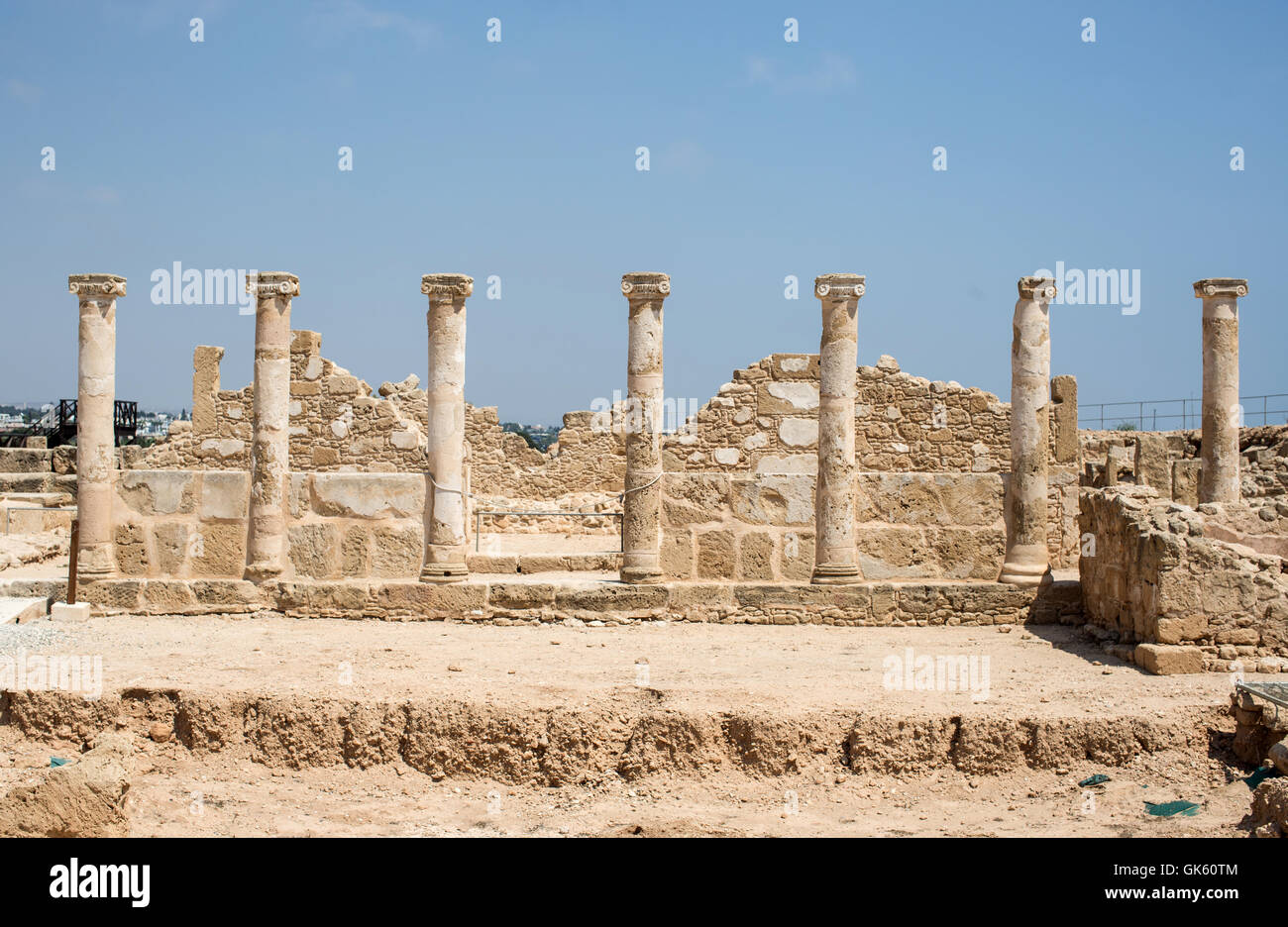 Paphos Archaeological Park in Cyprus. A UNESCO World Heritage Site ...