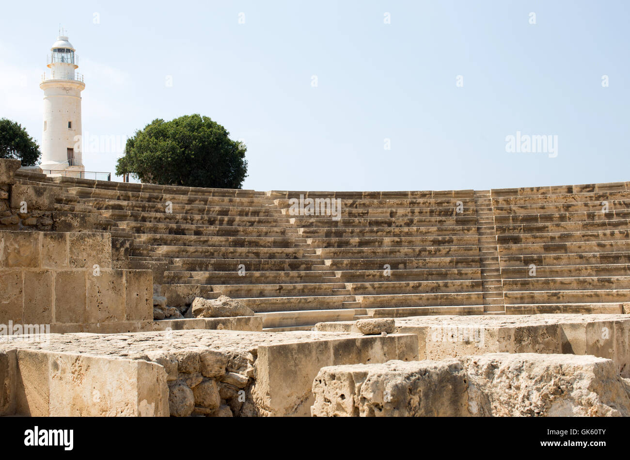 Paphos Archaeological Park in Cyprus. A UNESCO World Heritage Site ...
