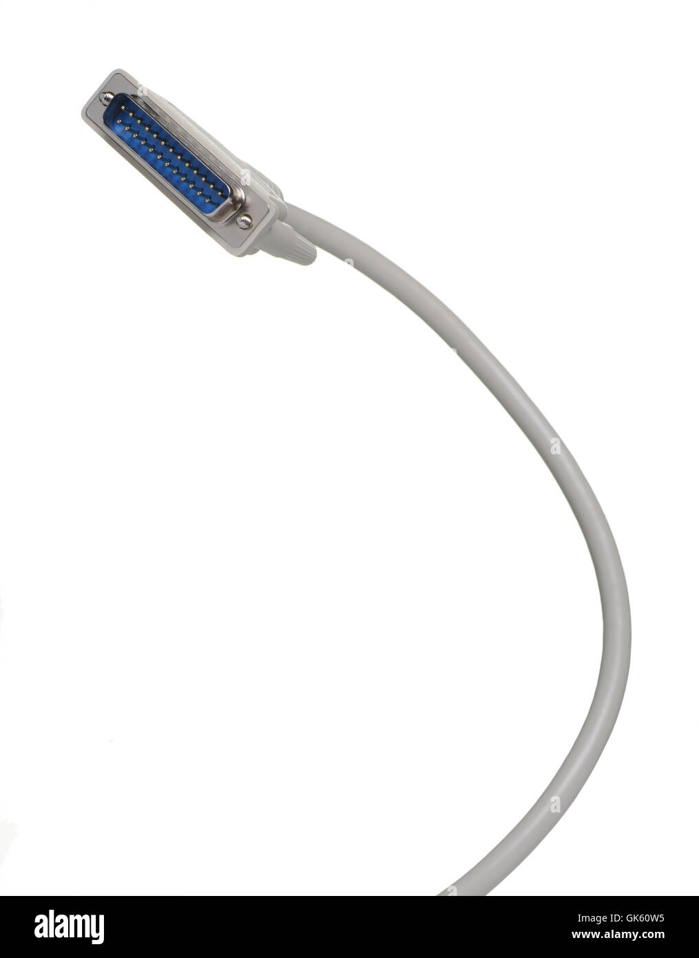 Computer cable LPT Stock Photo - Alamy