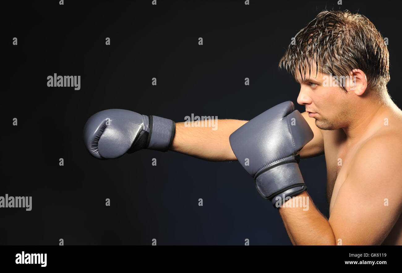 Head shot male young boxer hi-res stock photography and images - Alamy