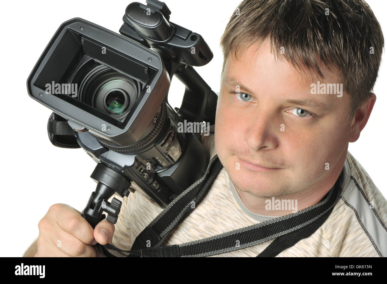 The man with a videocamera Stock Photo - Alamy