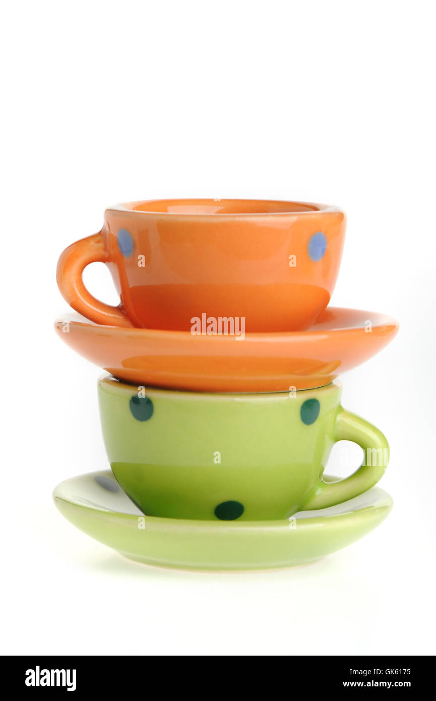 two color cups Stock Photo - Alamy