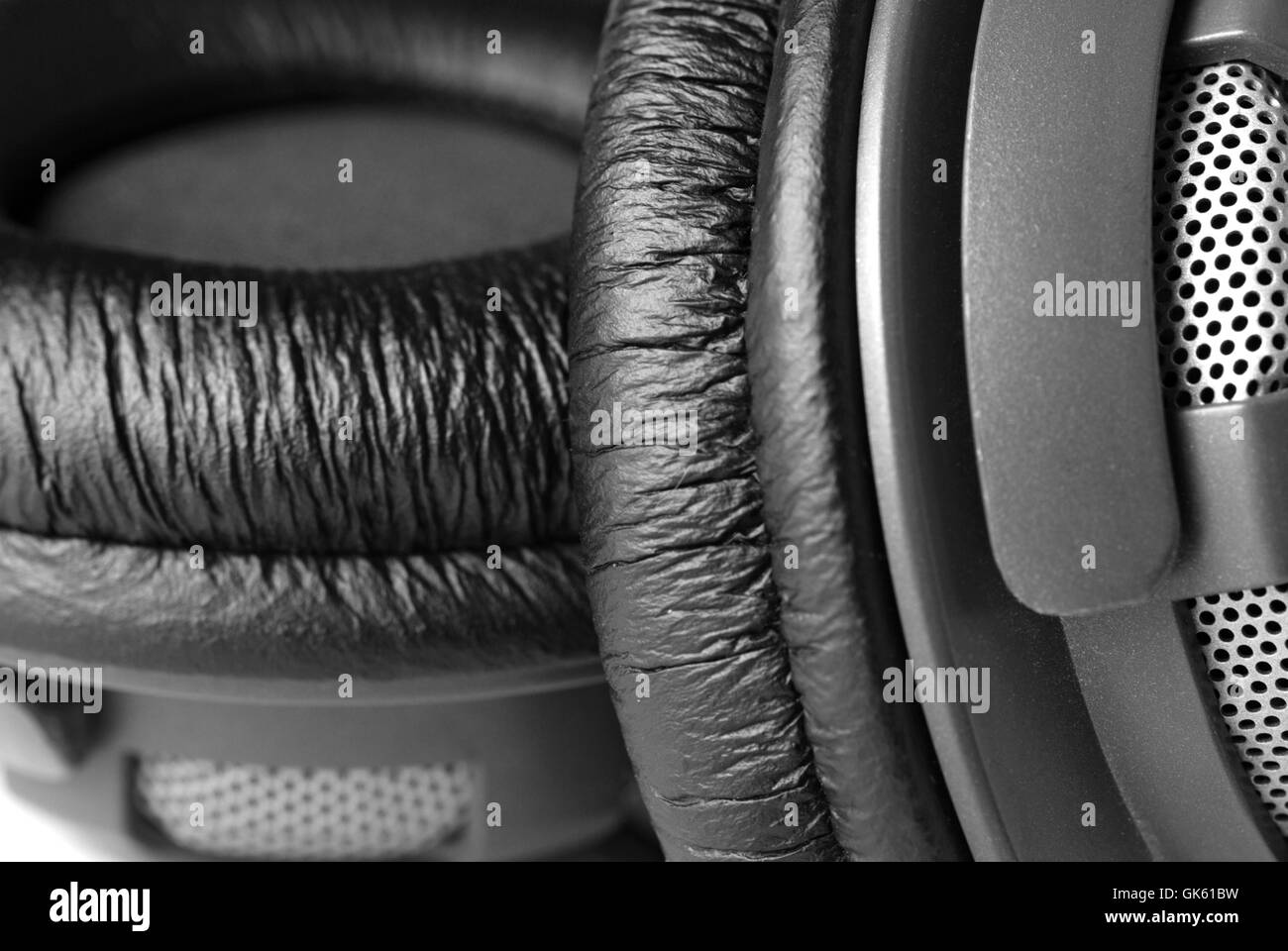 Music headphones listening Black and White Stock Photos & Images - Alamy