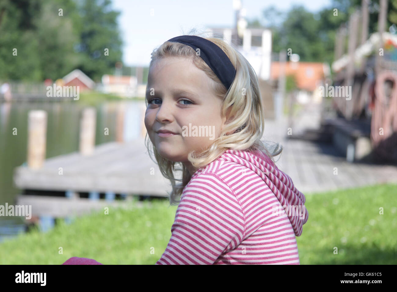 Portrait of 8 year old girl Stock Photo - Alamy