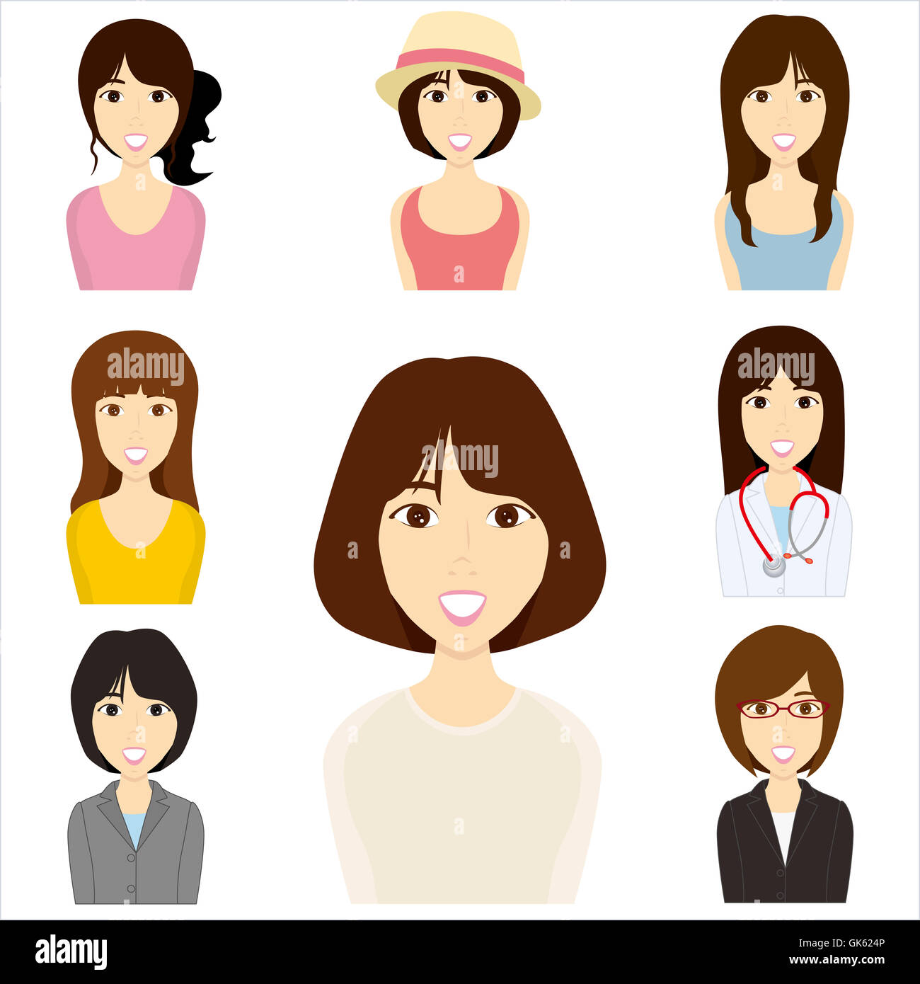 Cartoon woman laughing hi-res stock photography and images - Alamy