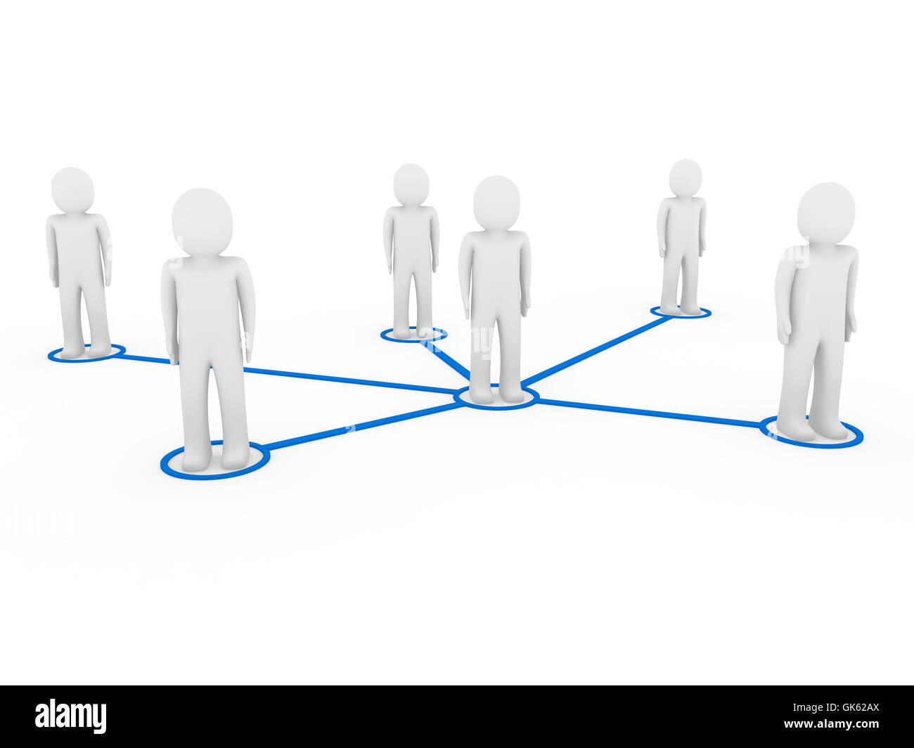 3d men network social blue people connection teamwork Cut Out Stock ...