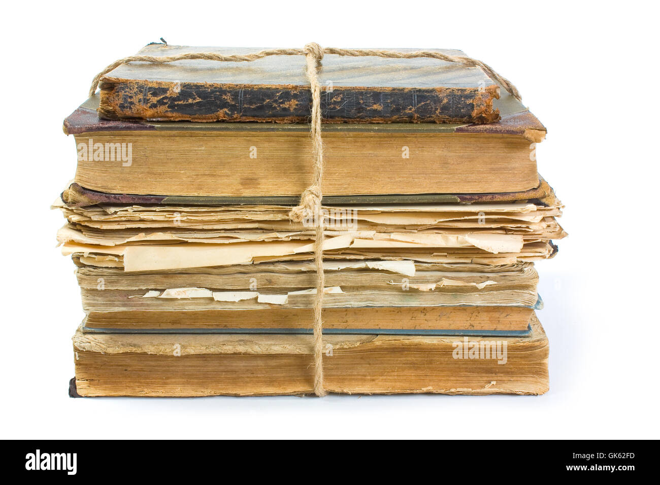 An old book with a crumpled sheet Stock Photo - Alamy