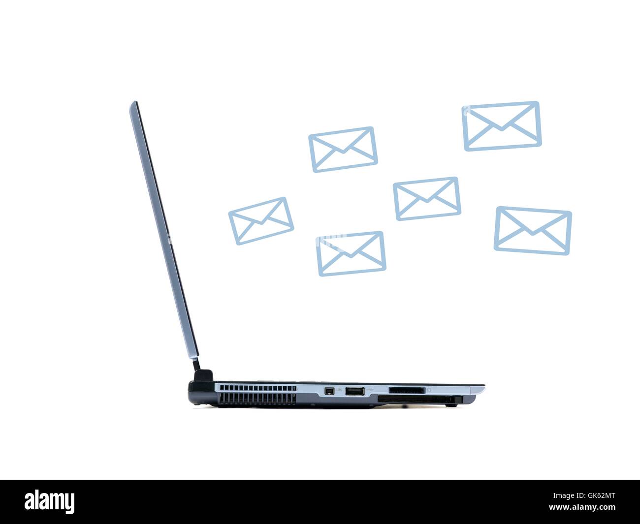 Sending email computer screen Cut Out Stock Images & Pictures - Alamy