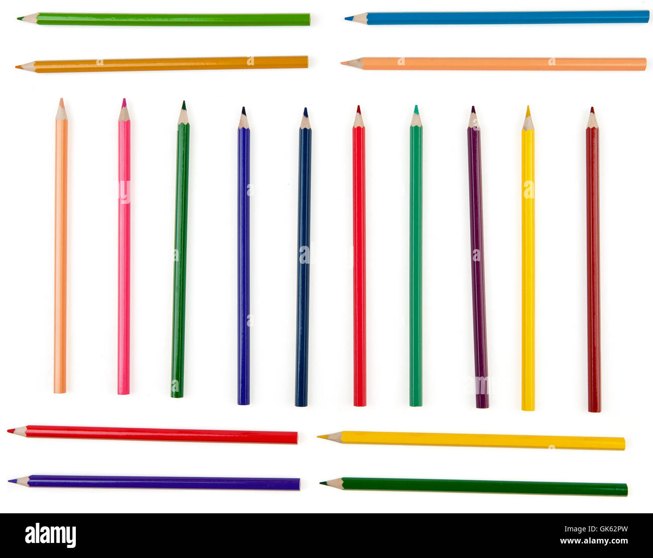 Set of color pencils Stock Photo - Alamy