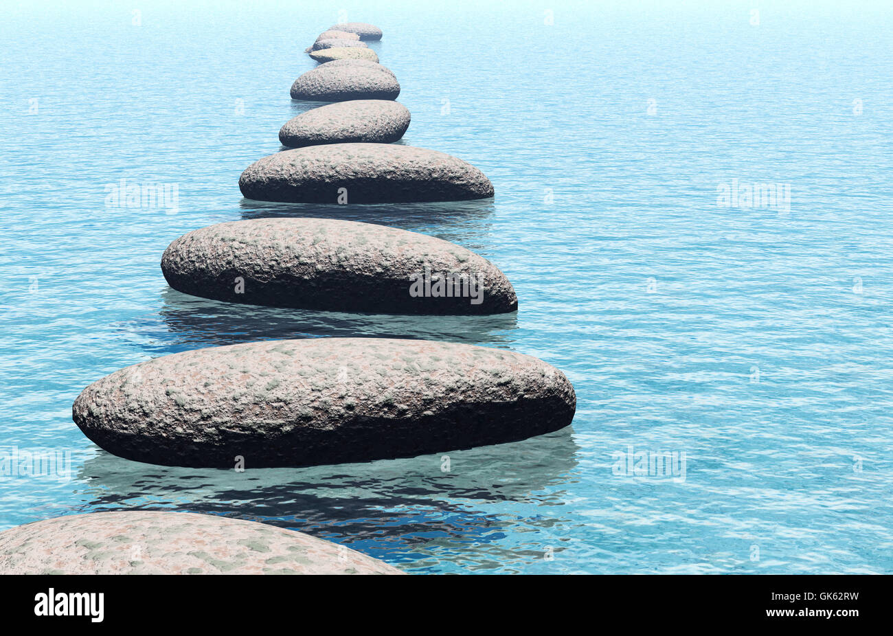 rock in water Stock Photo - Alamy