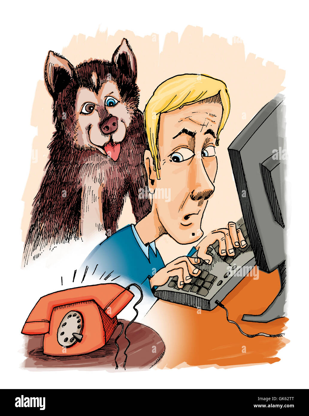 Internet dog cartoon Cut Out Stock Images & Pictures - Alamy