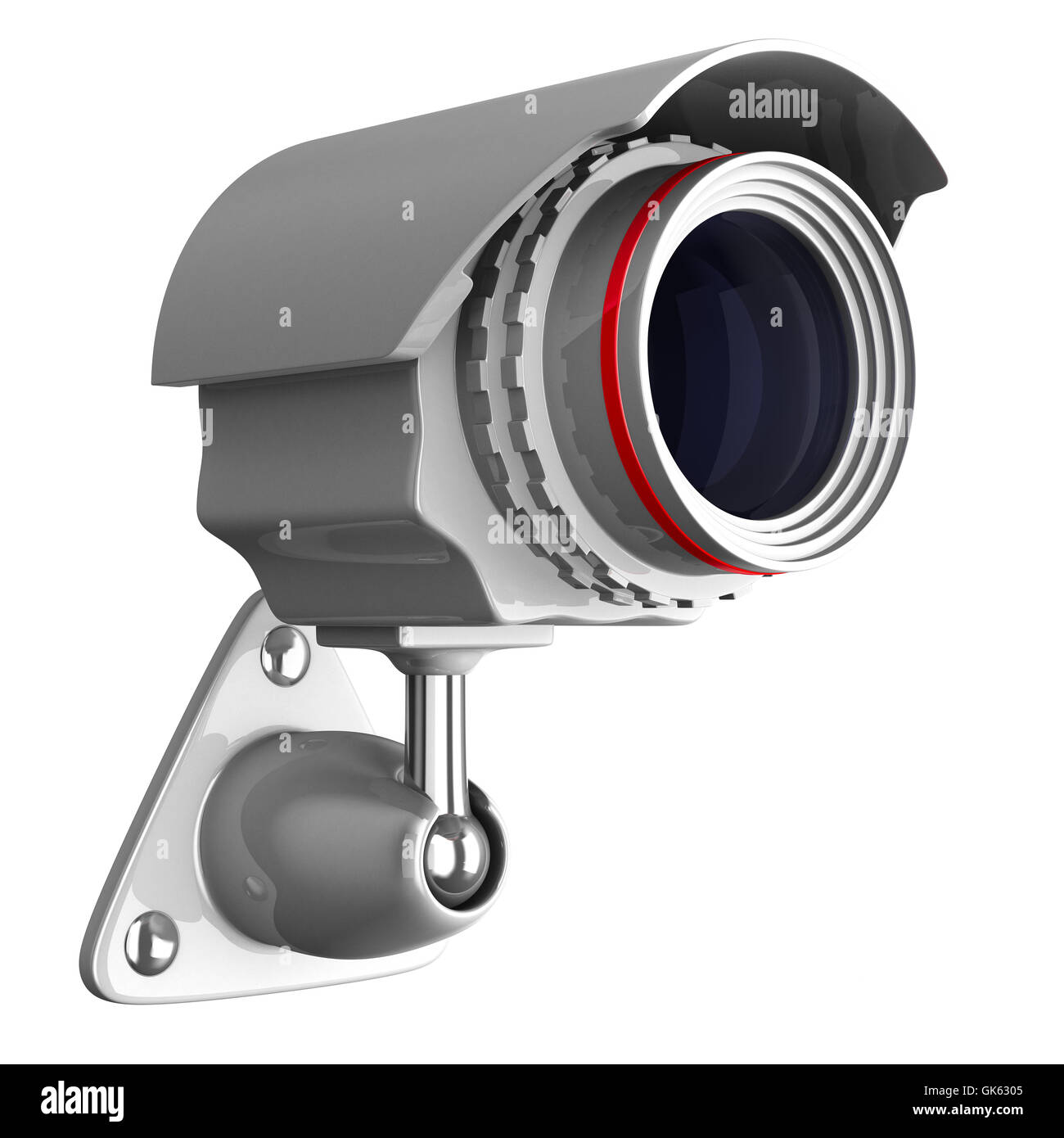 security camera on white background. Isolated 3D image Stock Photo - Alamy