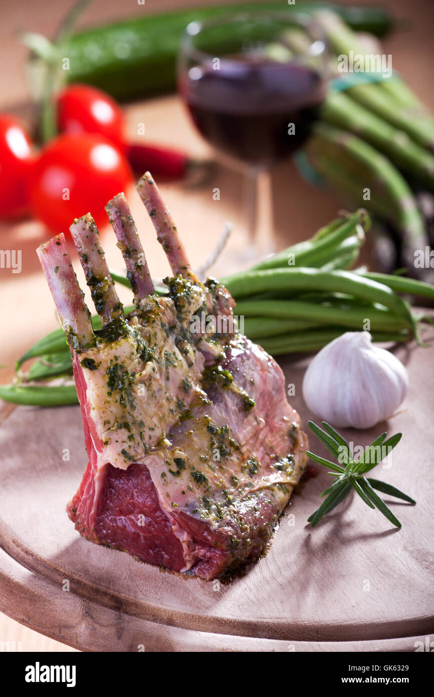 closeup of raw lamb chops Stock Photo - Alamy