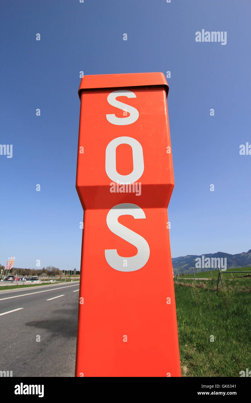 SOS sign for drivers Stock Photo - Alamy