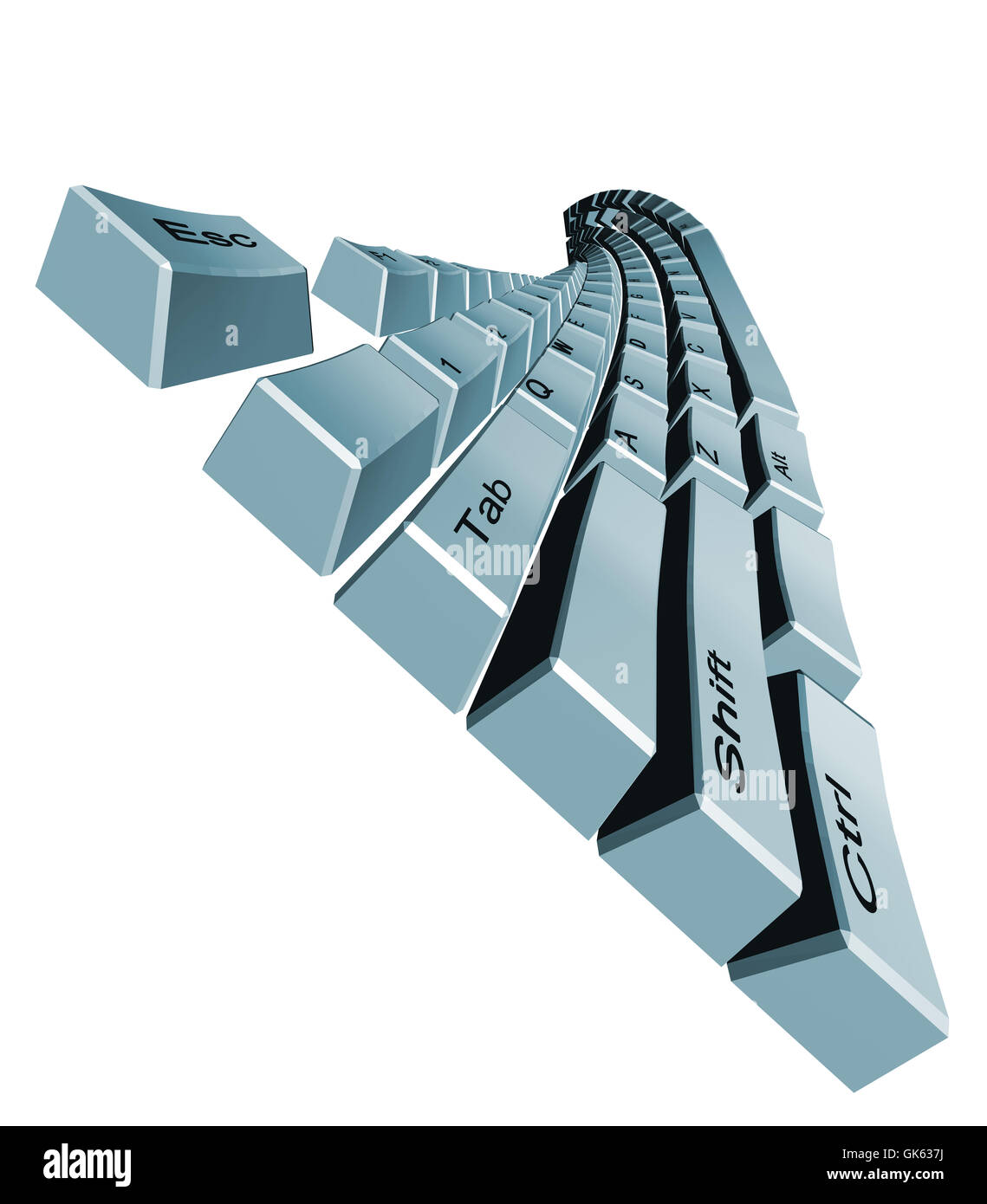 3d keyboard key blank Cut Out Stock Images & Pictures - Alamy