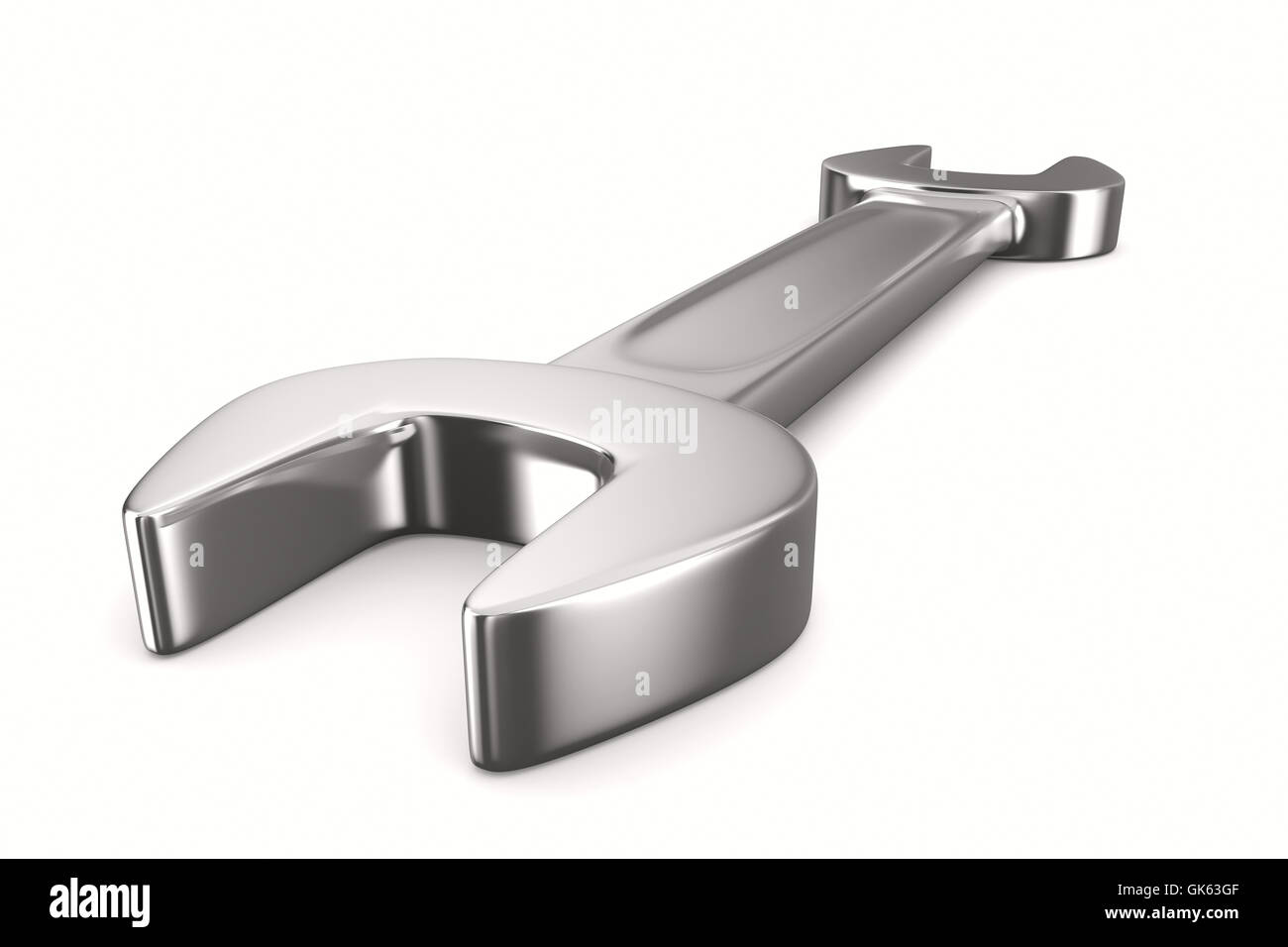spanner on white background. Isolated 3D image Stock Photo - Alamy