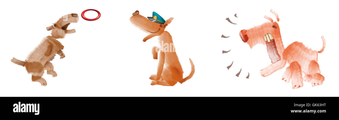 three funny dogs Stock Photo - Alamy