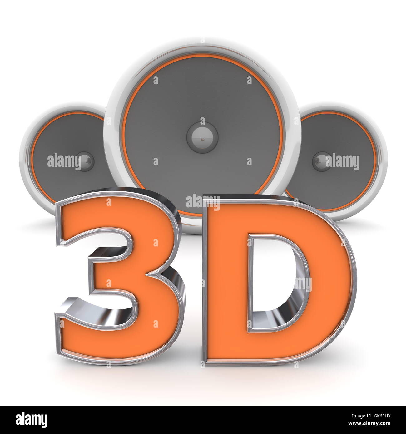Speakers MP3 - 3D Stock Photo - Alamy
