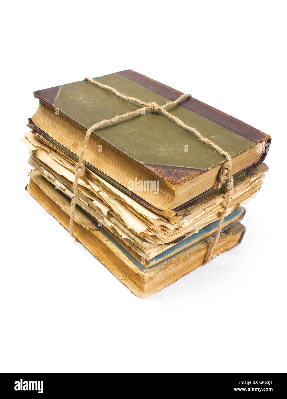 An old book with a crumpled sheet Stock Photo - Alamy