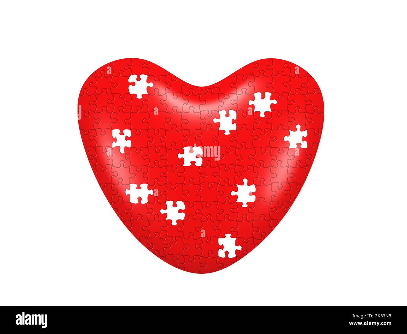 Incomplete heart puzzle Cut Out Stock Images & Pictures - Alamy
