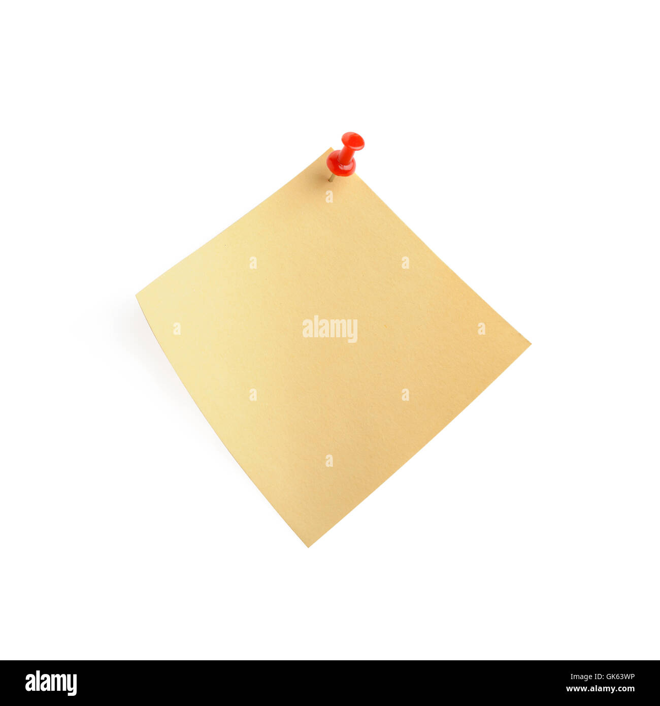 yellow paper note with shadow Stock Photo - Alamy